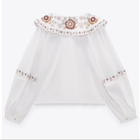 Zara | Tops | Zara Peter Pan Collard Shirt | Poshmark